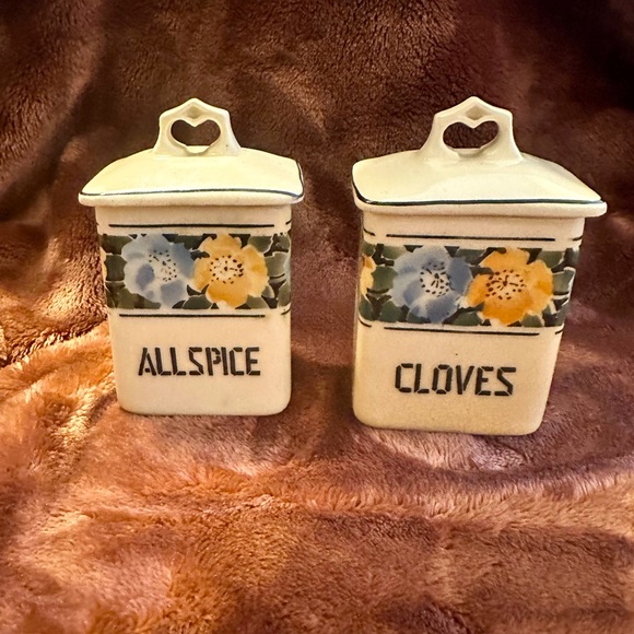 Kitchen | Decorative Spice Jar Canister Set Of 2 Clove Allspice ...